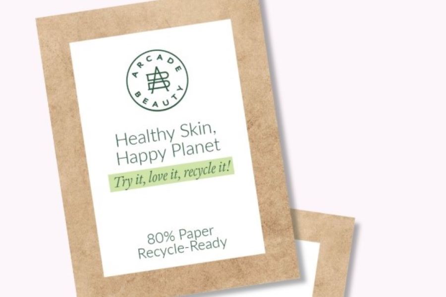 Arcade Beauty releases paper-based sachet for recyclable sample packs